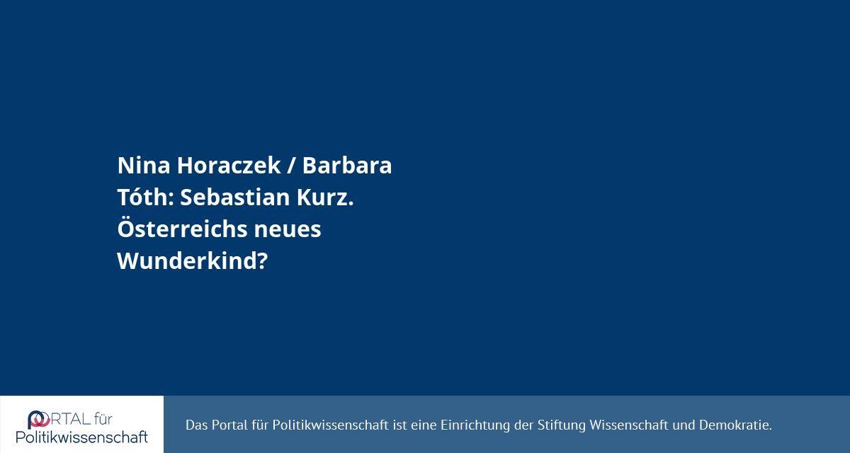 Portal für Politikwissenschaft – Nina Horaczek / Barbara Tóth ...